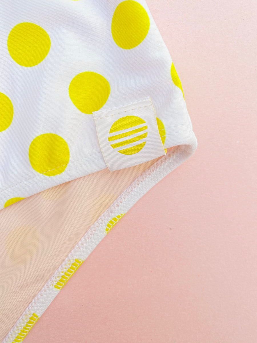 High Bottoms- Yellow Polka Dot – Teeny Weeny Bikini co.